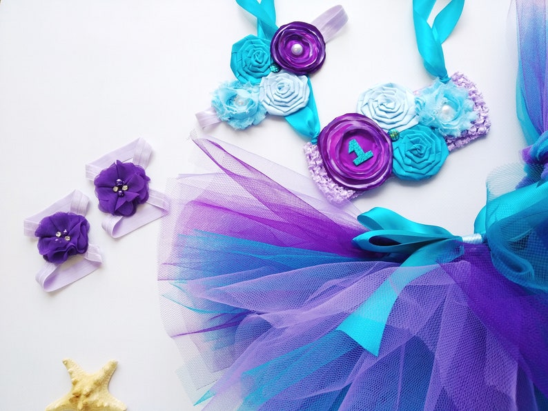 Mermaid Birthday Tutu Outfit Under the Sea Tutu for Girls - Etsy