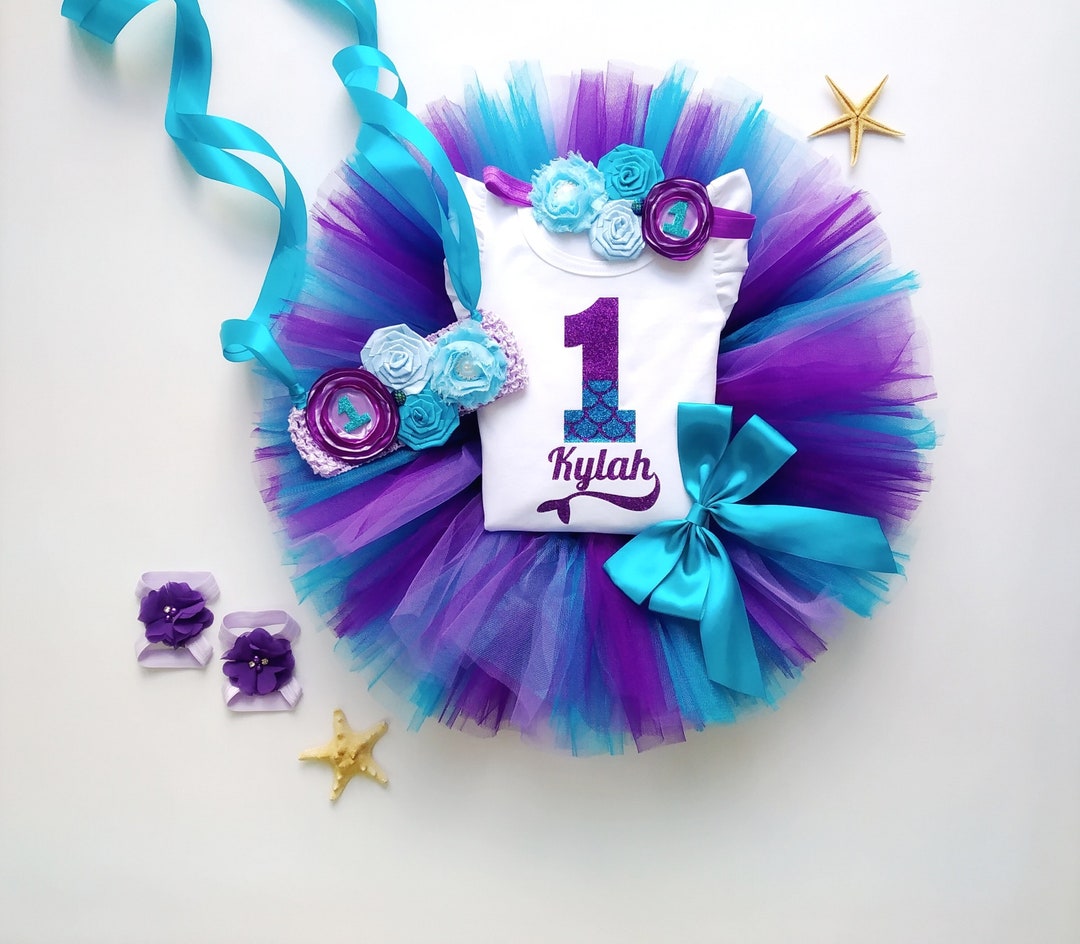 Mermaid Outfit Set for First Birthday Outfit, Sea Party, Little ...