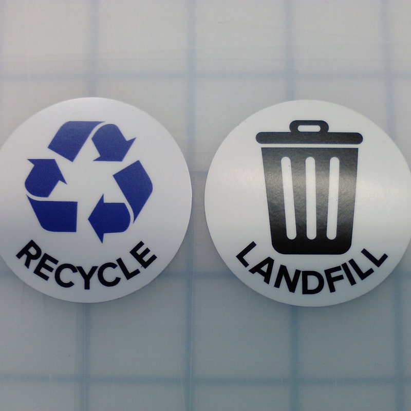 Trash Recycle Decal - Etsy