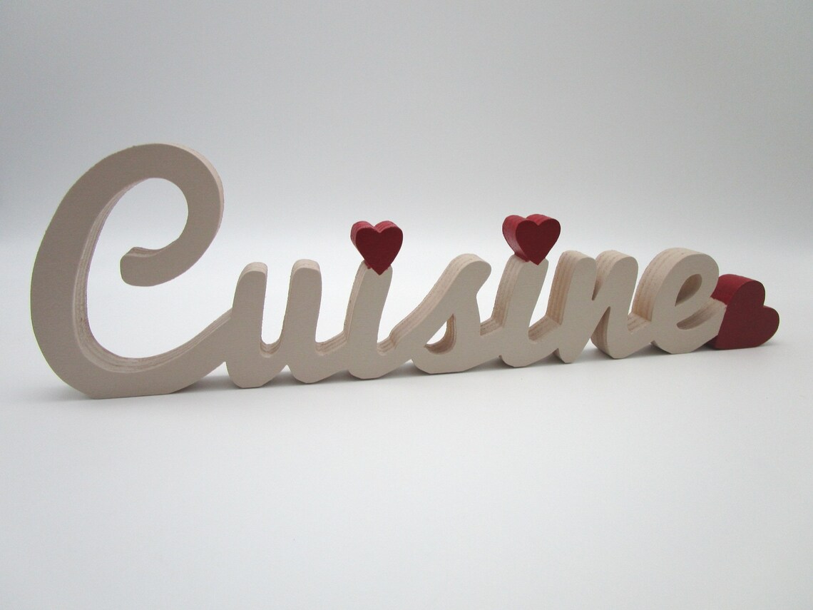 Cuisine Wooden Lettering Decorative Lettering Decorative - Etsy Denmark