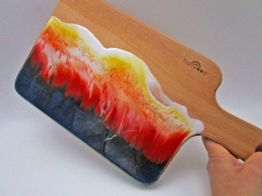 Ocean Sunset Cutting Board, Art Resin Cutting Board, Sunset Cutting ...