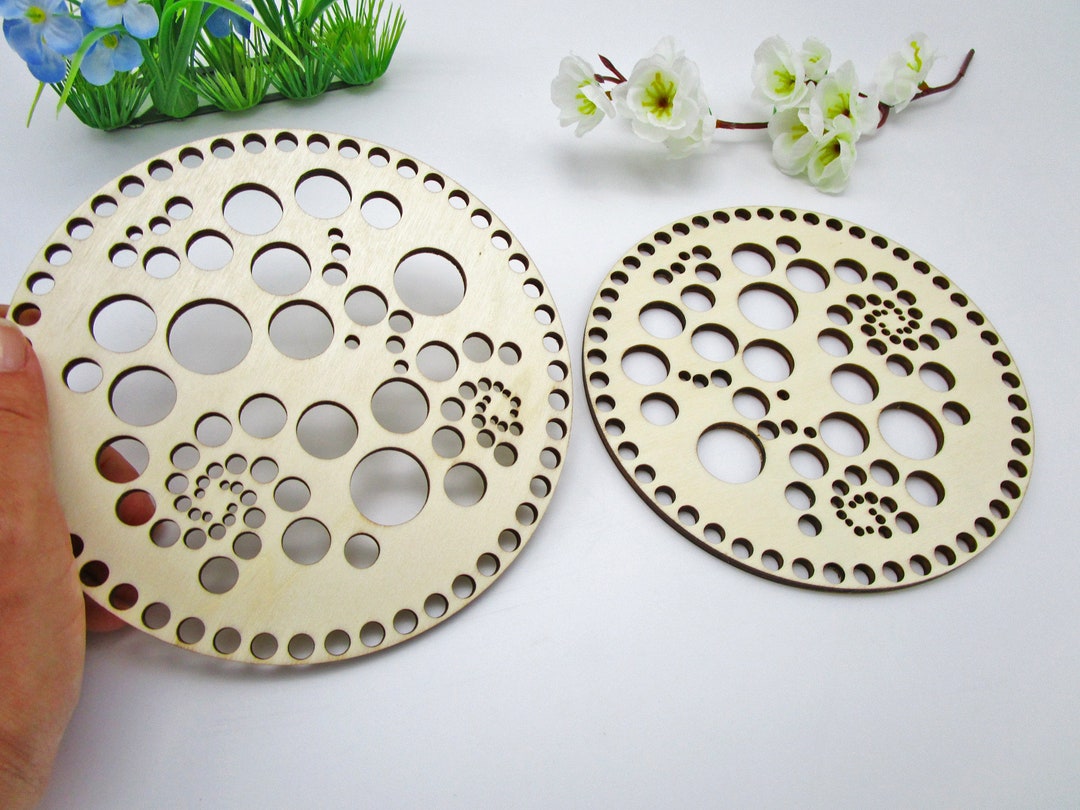 Wooden Crochet Bag Circle, Bottoms for Bags, Base for Bags, Set of 2 ...