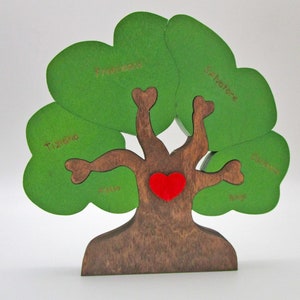 Tree of Life Puzzle Hearts, Wooden Tree, Personalized Tree of Life ...