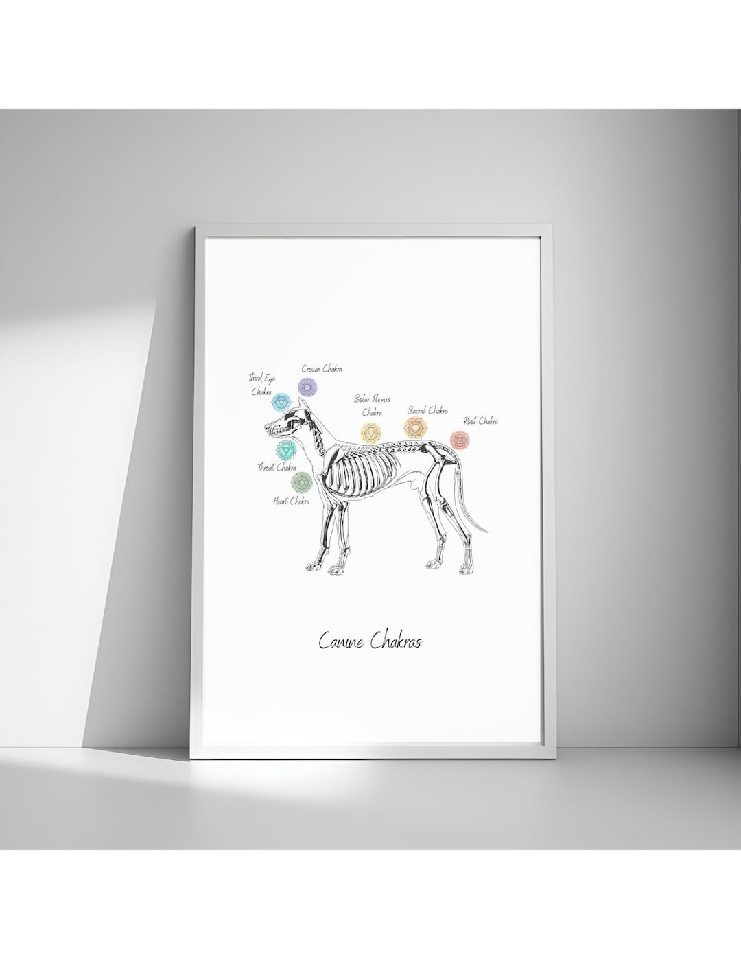 Canine Chakras Art, Chakras Print, Meditation Art, Dog Chakras, Chakras ...