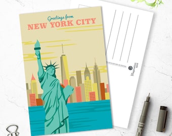 New York City Postcard - Etsy
