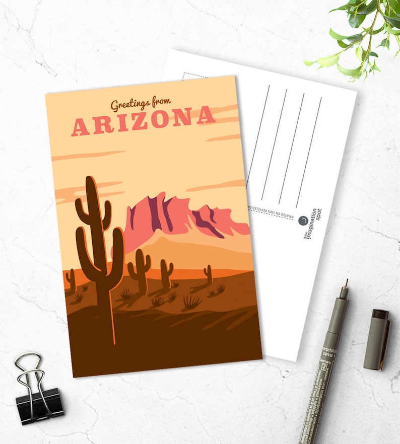 Arizona State Postcard USA Postcards State Postcard Set - Etsy