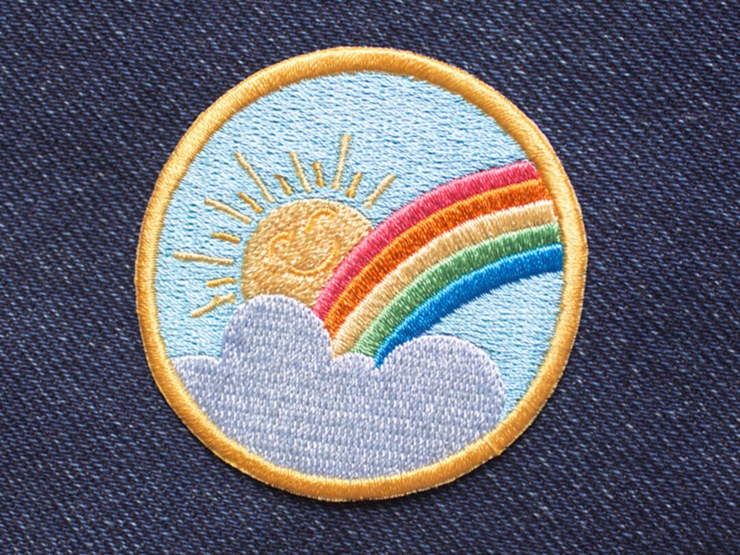 50% OFF SALE Rainbow Sunshine Patch Iron on Patches - Etsy