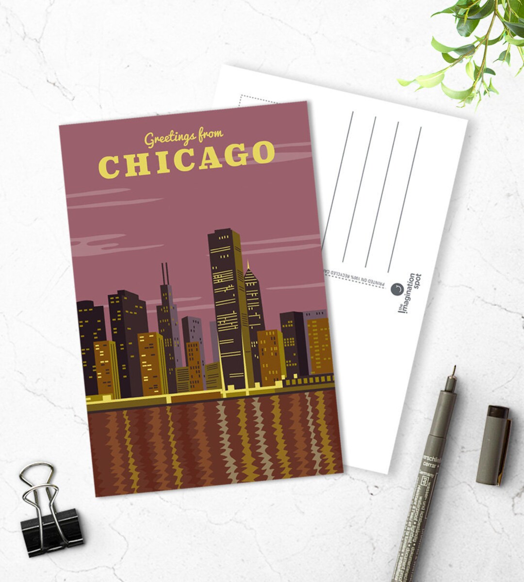 Chicago City Postcard - City Postcards - Chicago Postcard Set - Chicago ...
