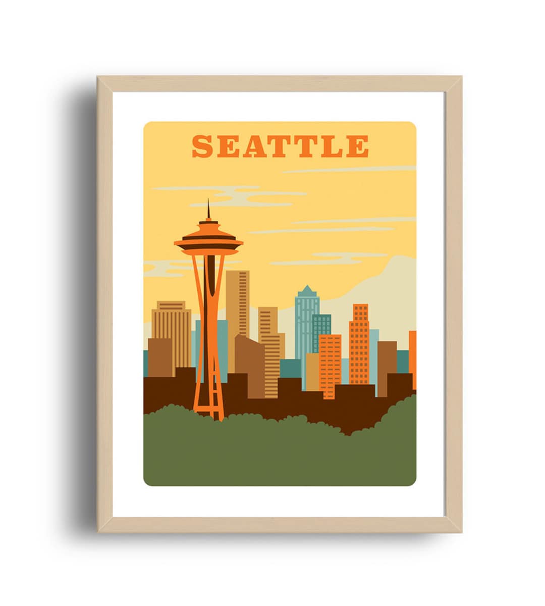 Seattle Art Print - Home Decor - Seattle City Art - Wall Art - Museum ...