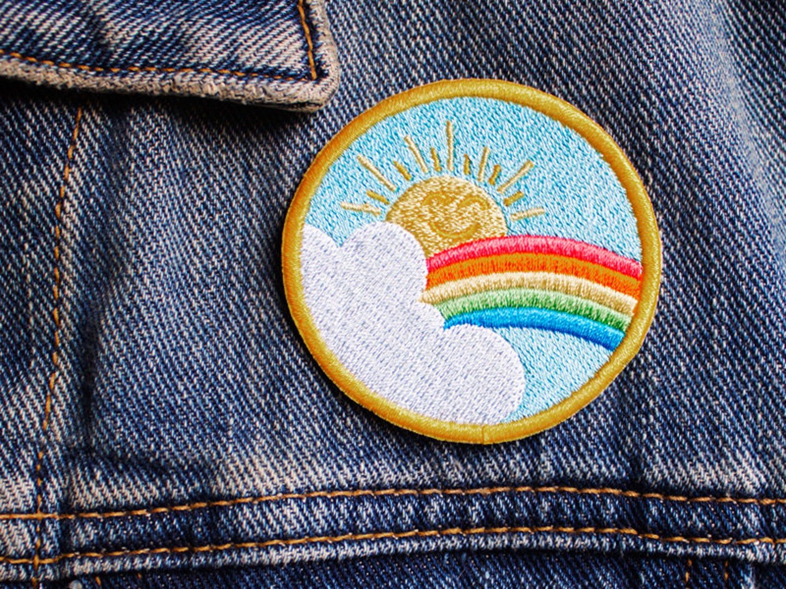 50% OFF SALE Rainbow Sunshine patch Iron on Patches | Etsy