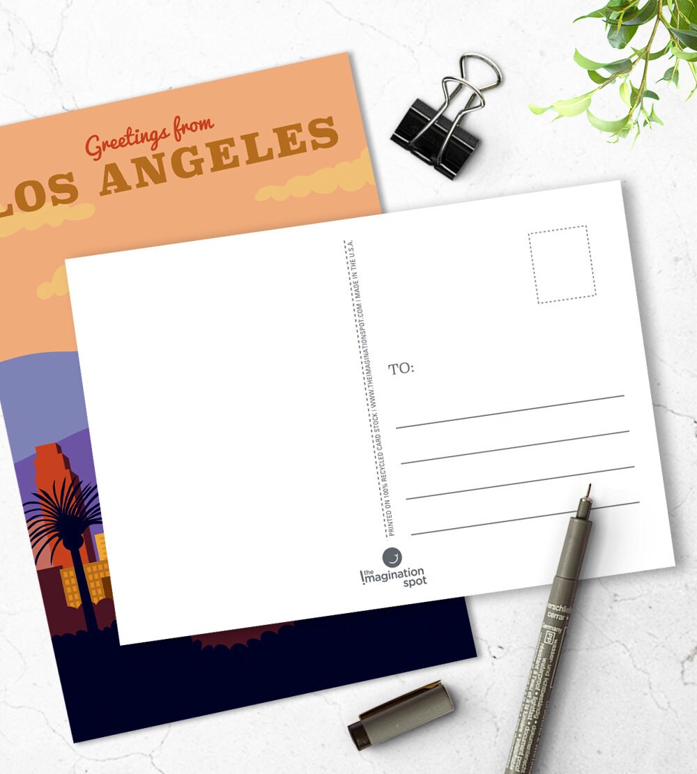 Los Angeles City Postcard - City Postcards - Los Angeles Postcard Set ...