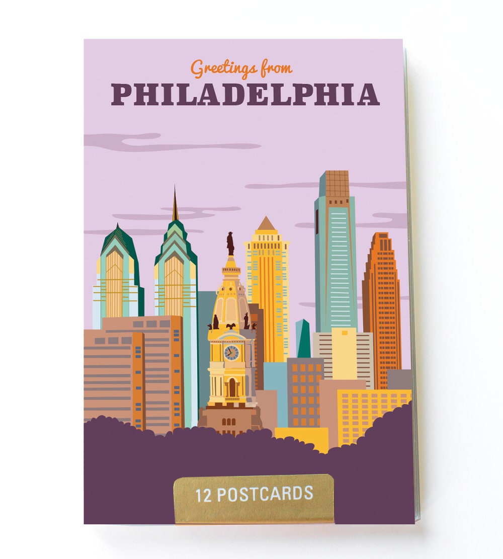 Philadelphia City Postcard City Postcards Philadelphia | Etsy