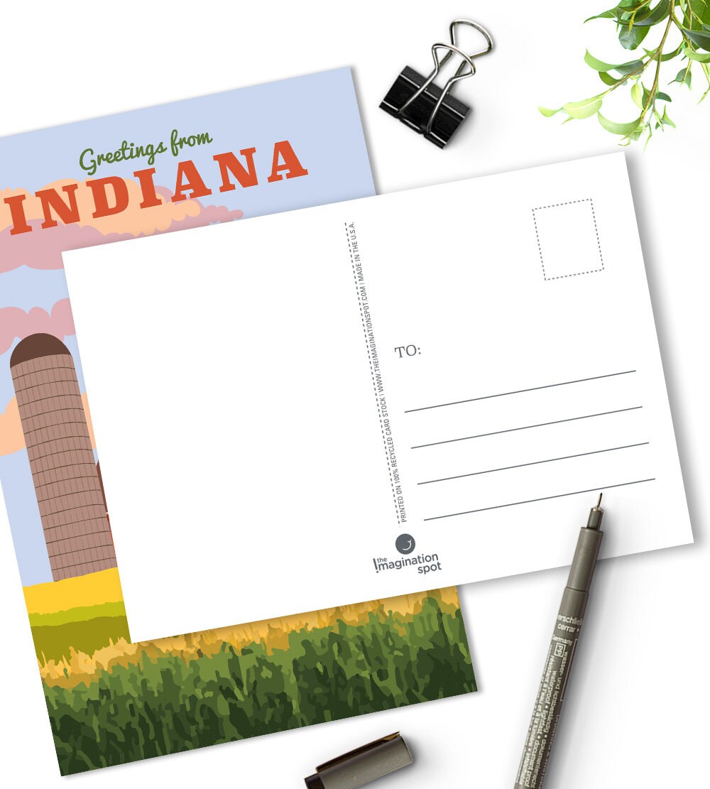 Indiana State Postcard - City Postcards - Indiana Postcard Set ...