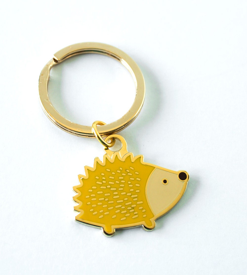 30% OFF Hedgehog Enamel Keychain Cute Key Ring Hard Enamel Keychain Key ...