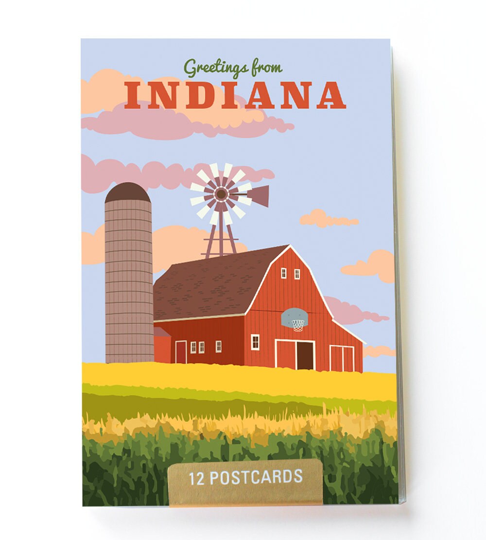 Indiana State Postcard City Postcards Indiana Postcard Set Indiana ...