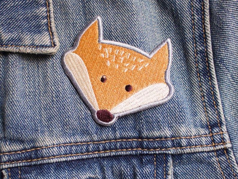 50% OFF SALE - Fox Patch - Iron on Patches - Embroidered Patch - Cute ...