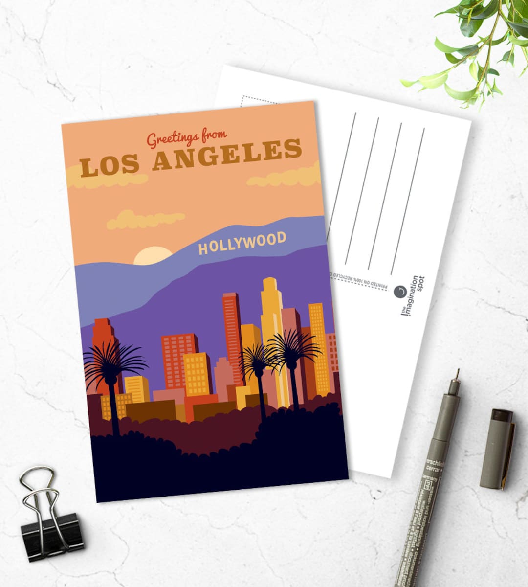 Los Angeles City Postcard - City Postcards - Los Angeles Postcard Set ...