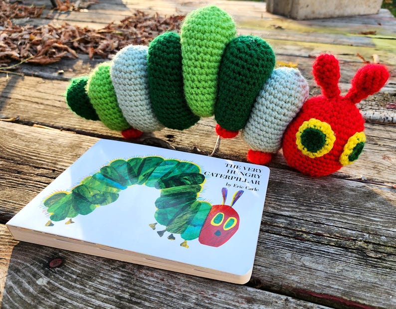 The Very Hungry Catapiller Book & Crochet Plush Set - Etsy