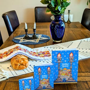 Jewish Greeting Cards, Shabbat Shalom, Judaica Art, Shabbat ...