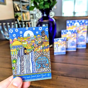 Rosh Hashanah Shofar Art Print: Jewish New Year Blessing Cards - Etsy