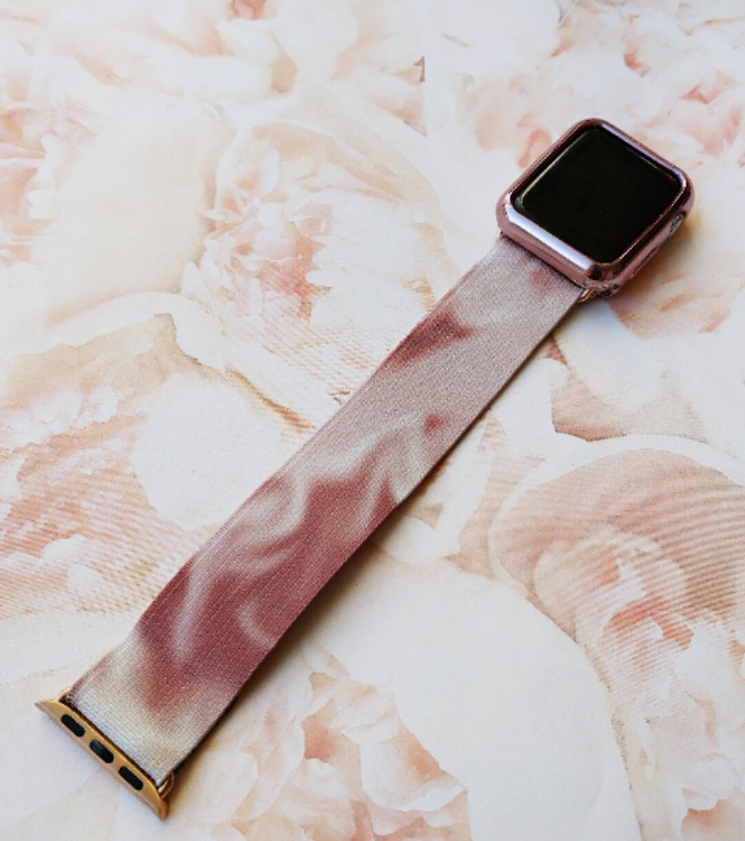 Rose Fog Stretch Elastic Watch Band for Apple Watch 38 40 41 42 44 45 ...