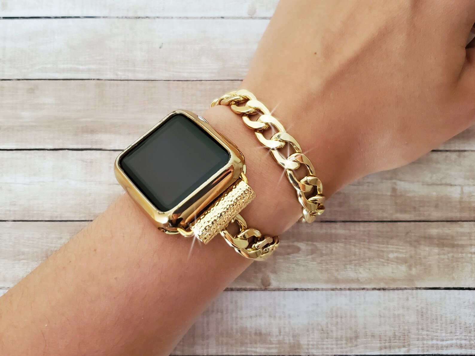 Gold Chain Link Bracelet for Apple Watch 38 40 41 42 44 45mm - Etsy