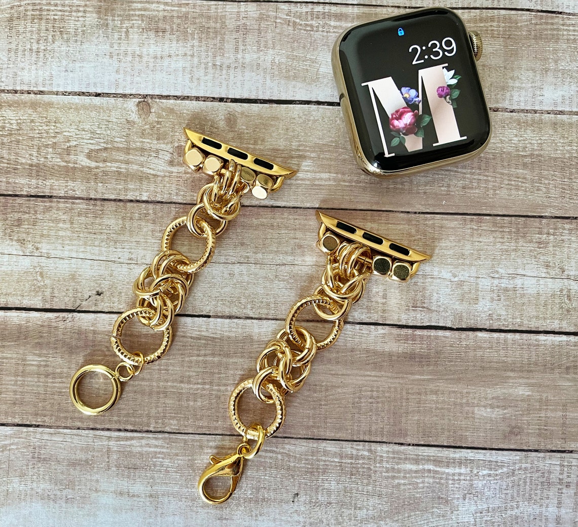 Gold Twisted Chain Apple Iwatch Bracelet Fashion Gold Iwatch | Etsy