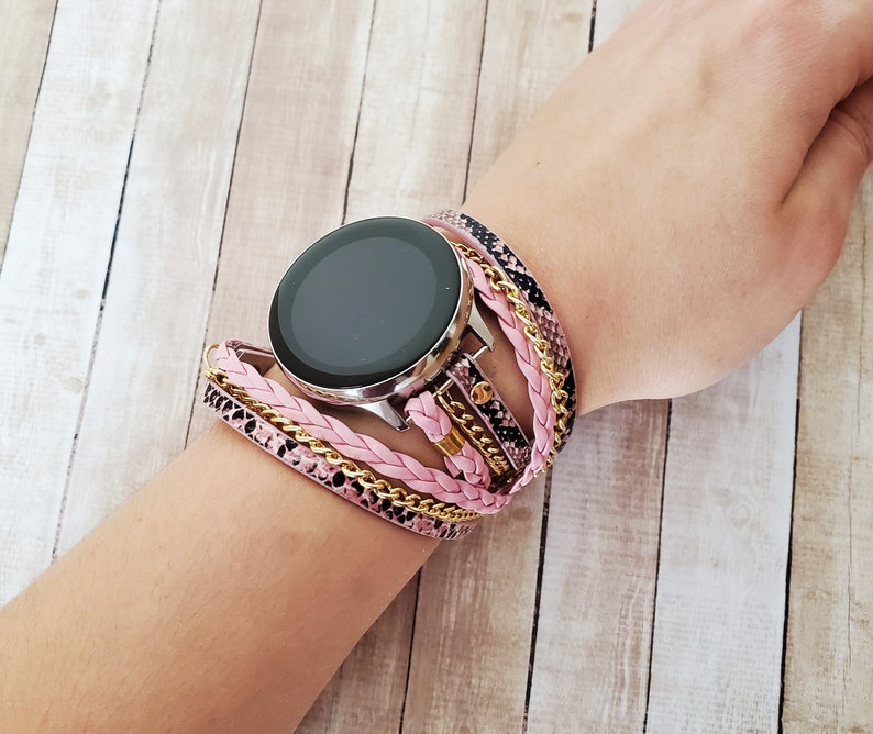 Garmin Venu Watch Band Snake Skin Gold Chain Bracelet for Garmin Venu ...
