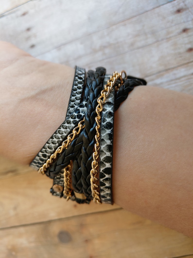 Boho Chic Fitbit Versa 2 Band Black Snake Print Versa Lite - Etsy