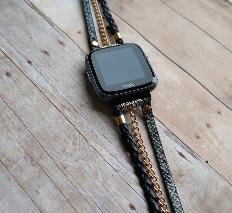 Boho Chic Fitbit Versa 2 Band Black Snake Print Versa Lite Strap ...