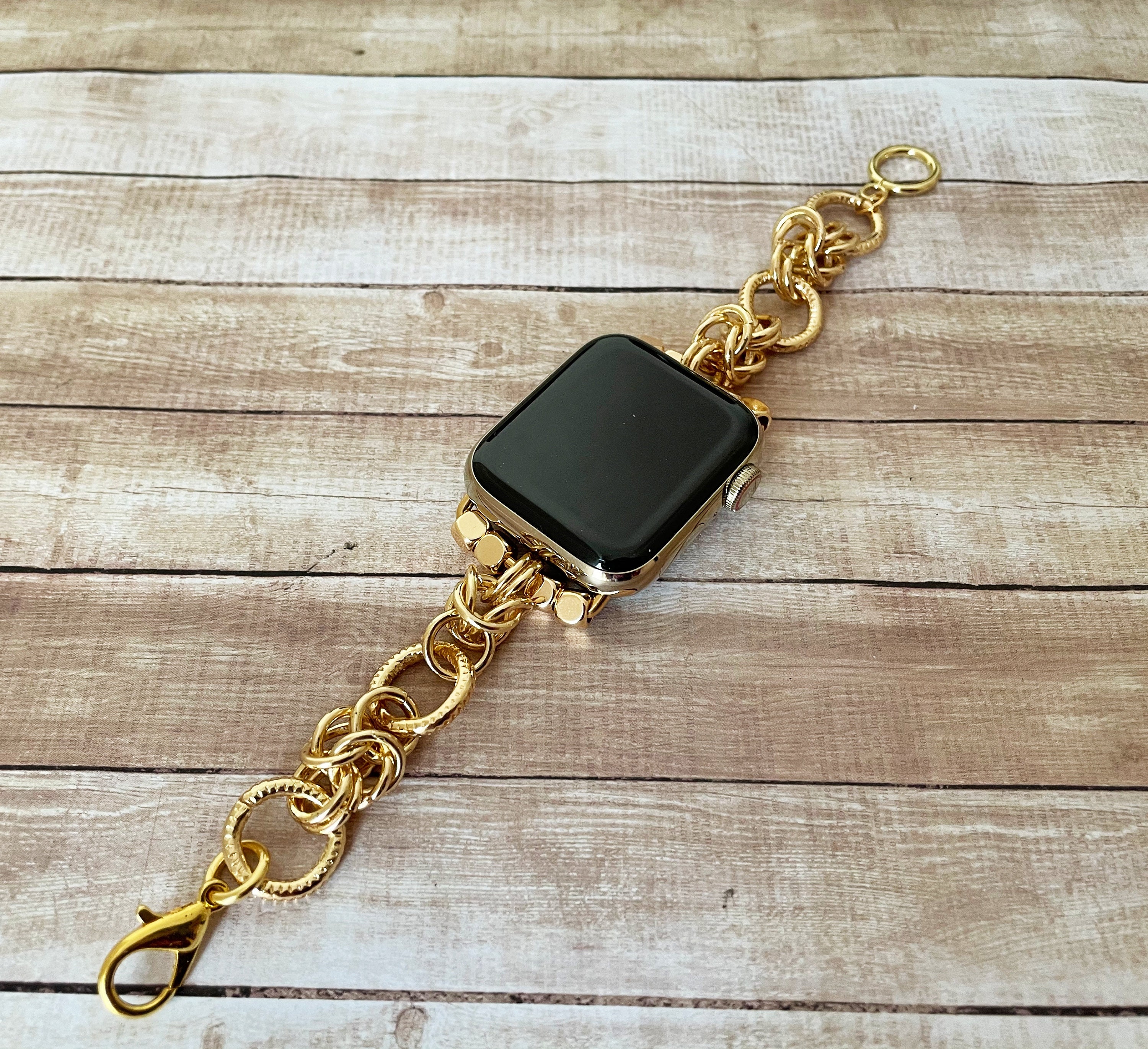 Gold Twisted Chain Apple Iwatch Bracelet Fashion Gold Iwatch Band for ...