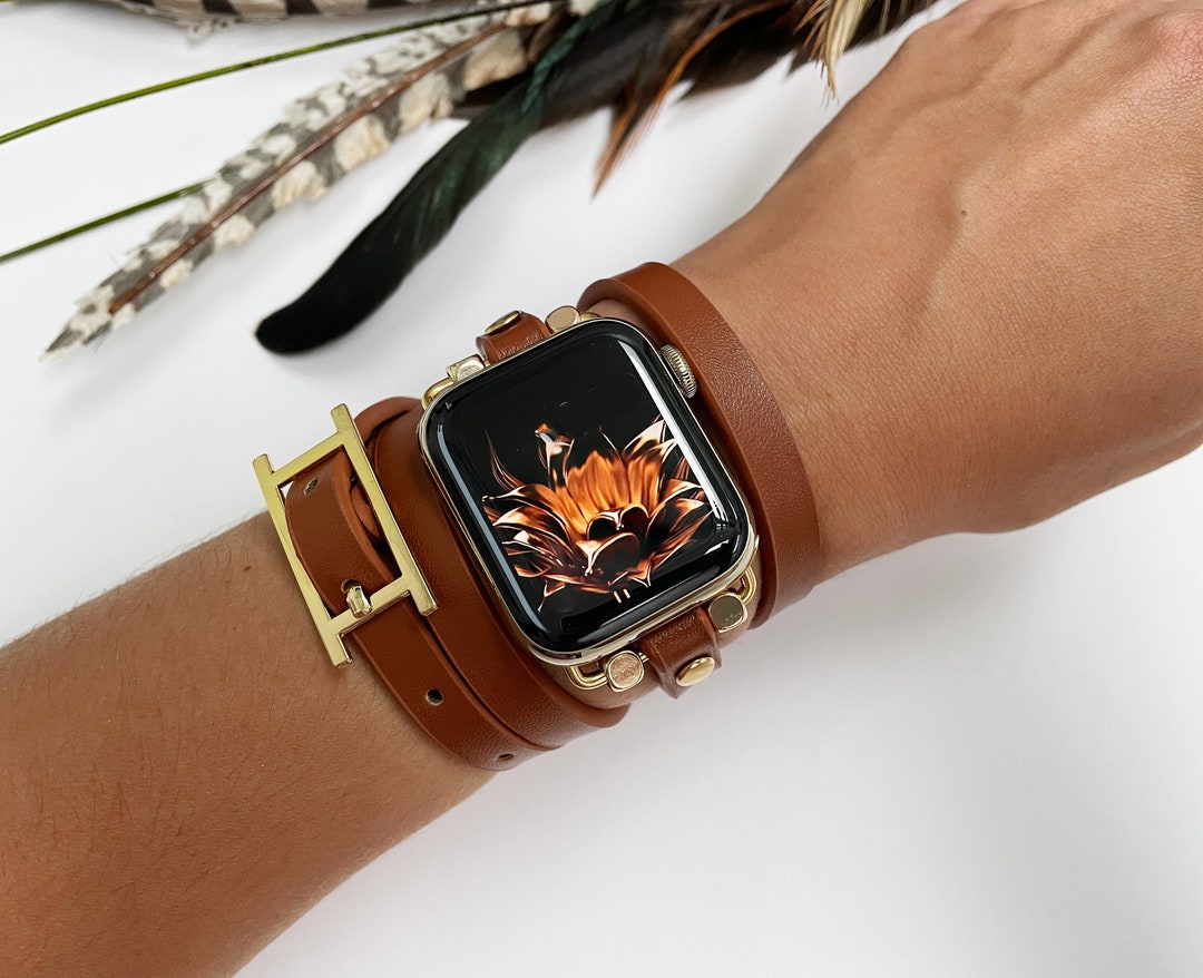 Boho Apple Watch Band Leather Iwatch Strap Multi Wrap Smart Watch ...