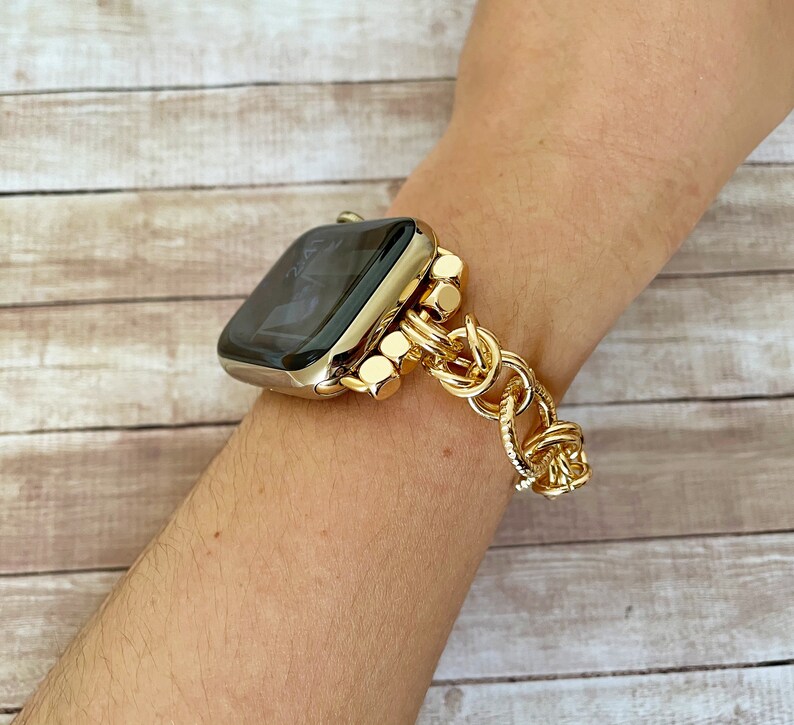 Gold Twisted Chain Apple Iwatch Bracelet Fashion Gold Iwatch Band for ...