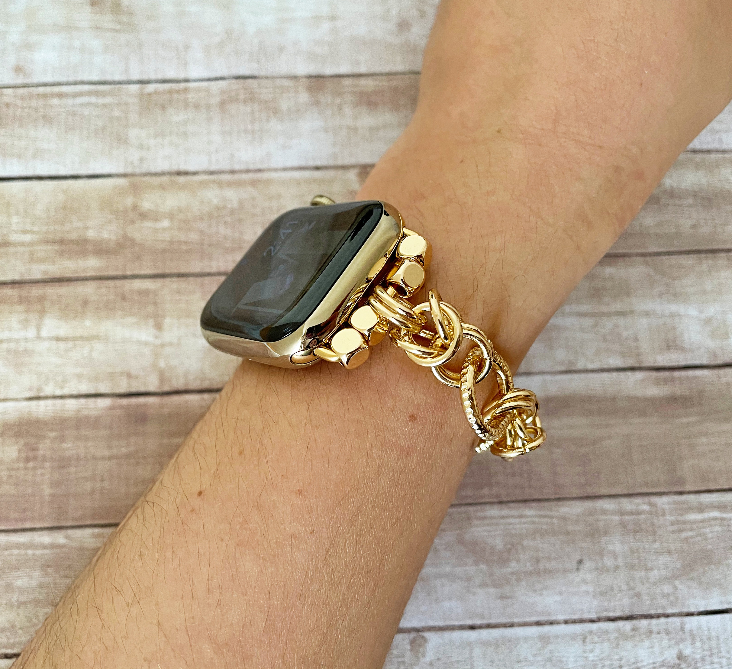 Gold Twisted Chain Apple Iwatch Bracelet Fashion Gold Iwatch | Etsy