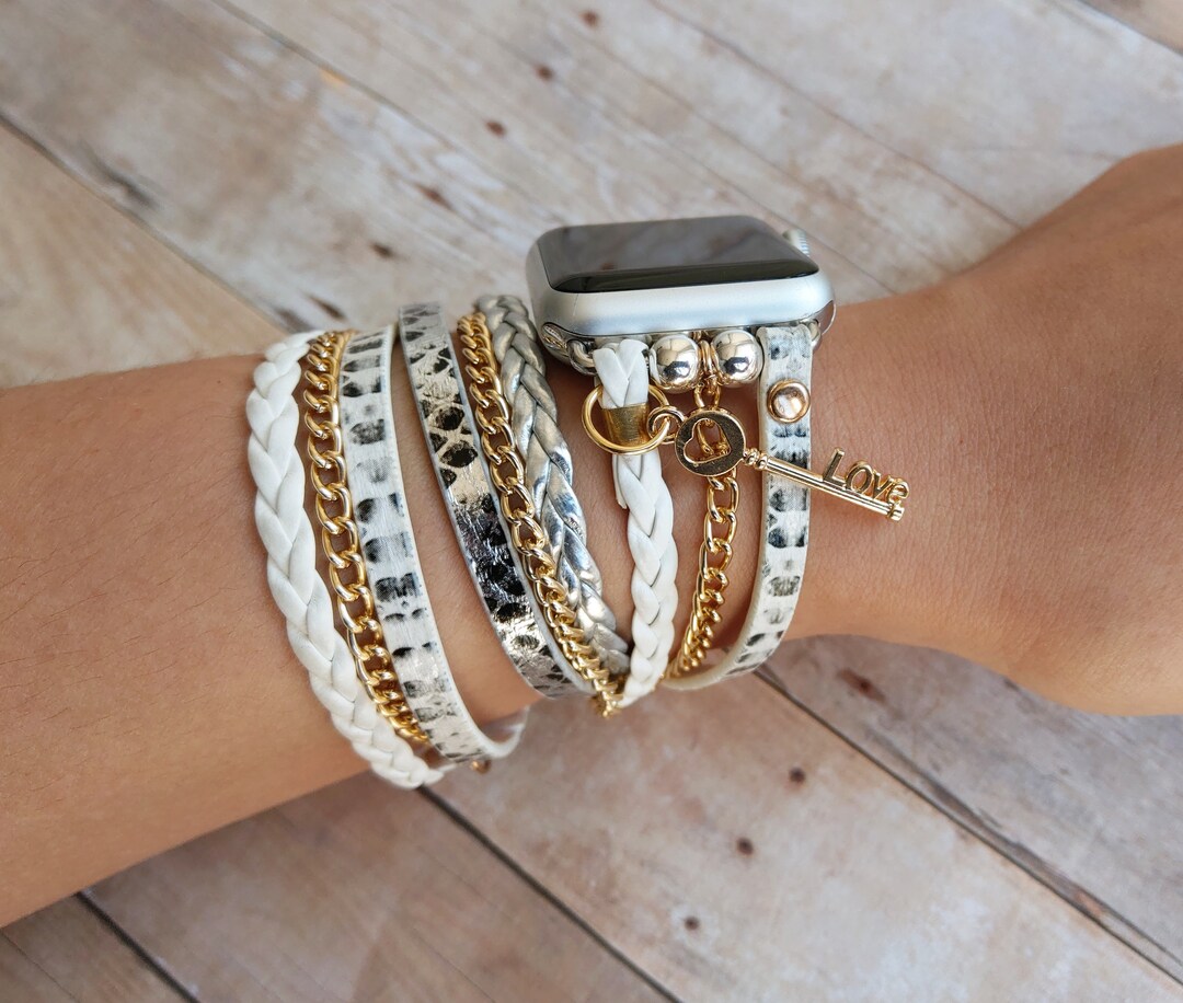 LOVE Apple Watch Band 9 8 7 SE 654 Ultra/2, cinturino iWatch in pelle ...