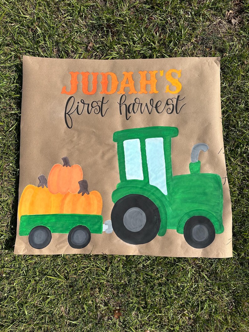 Handpainted Football First Year Down Banner: Custom Birthday Party ...