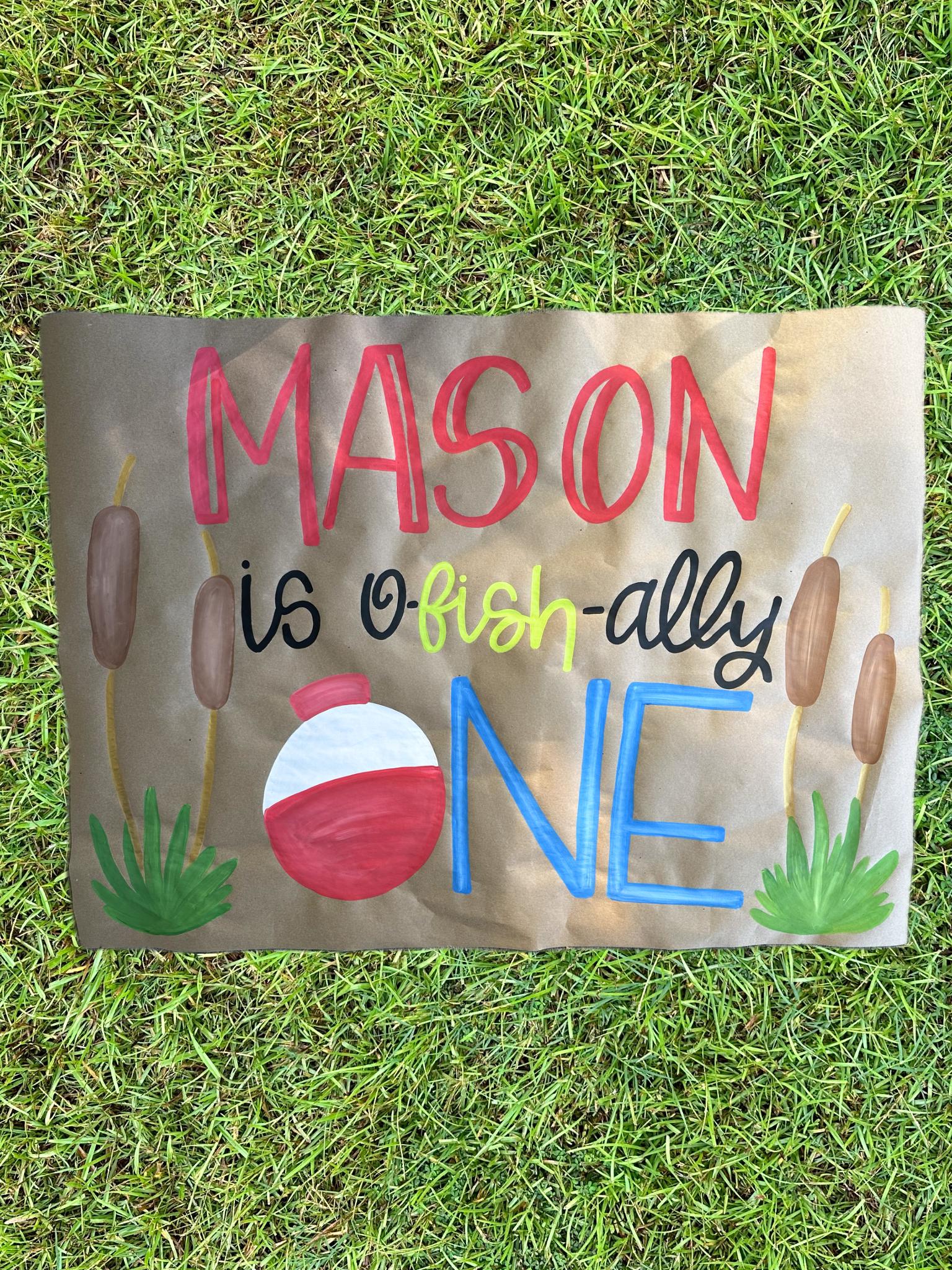 Handpainted Football First Year Down Banner: Custom Birthday Party ...