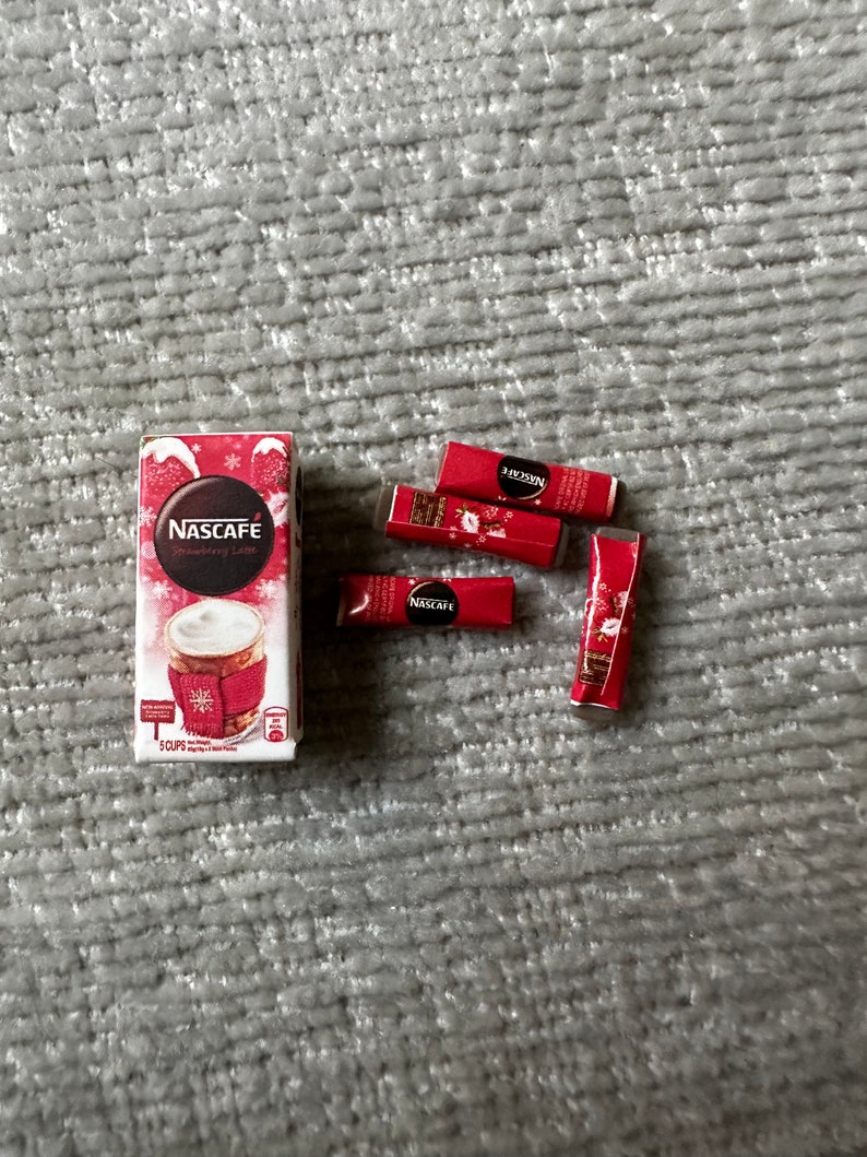 Dollhouse Miniature Coffee Packs & Box - Etsy
