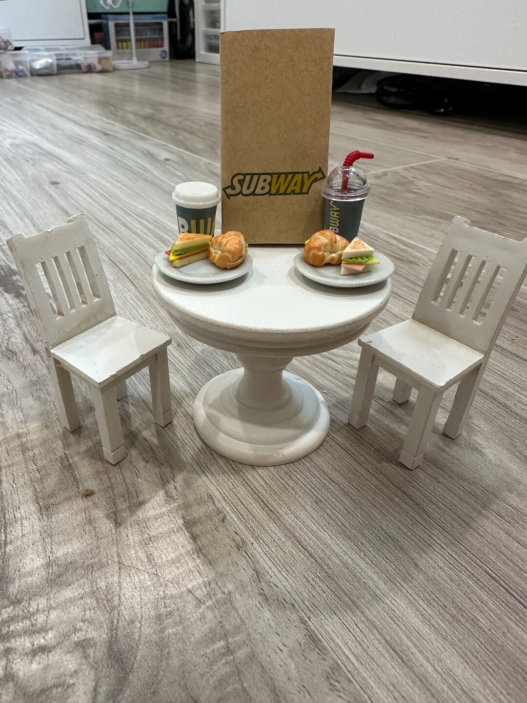 Dollhouse Miniature Subway Meal for 2 - Etsy