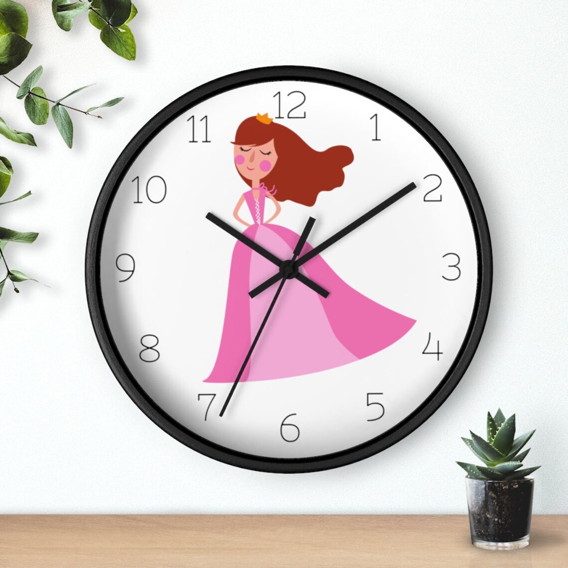 Princess Wall Clock for Children Kids' Playroom - Etsy