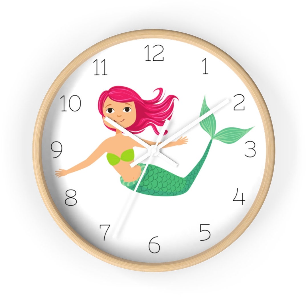 Magical Mermaids Wall Clock for Children Kids' Playroom - Etsy