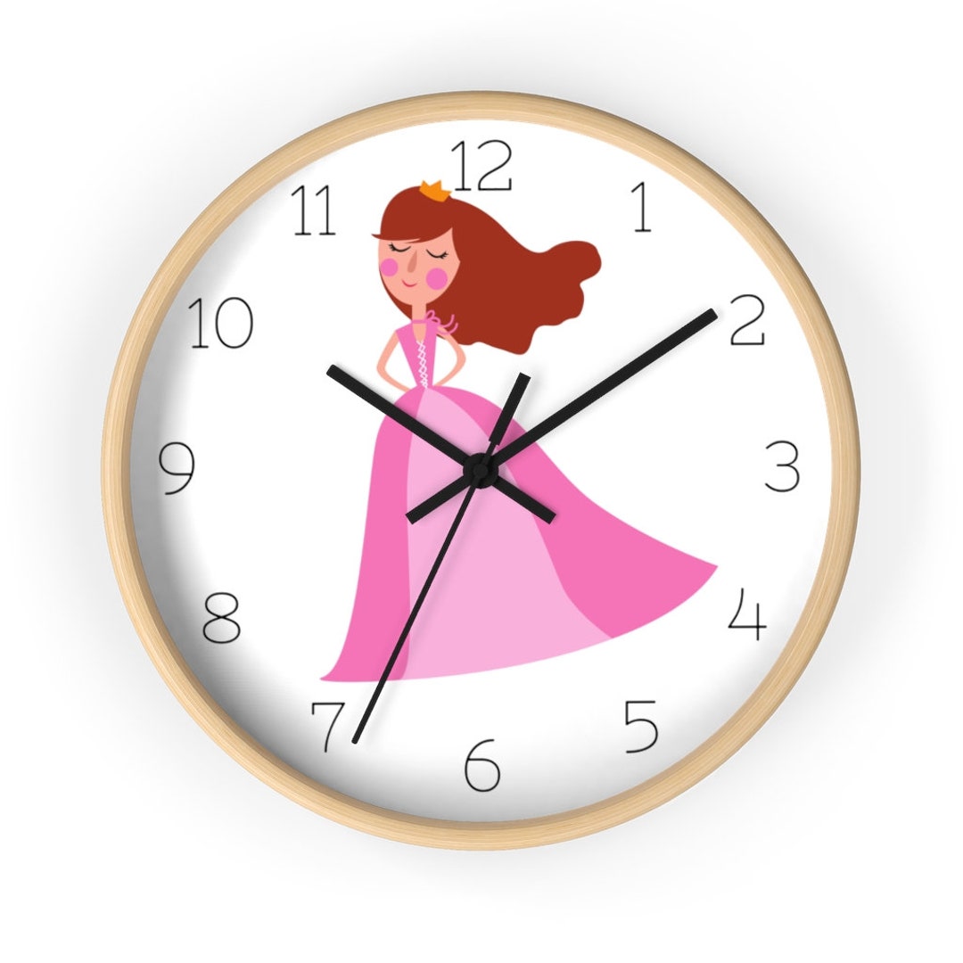 Princess Wall Clock for Children Kids' Playroom - Etsy