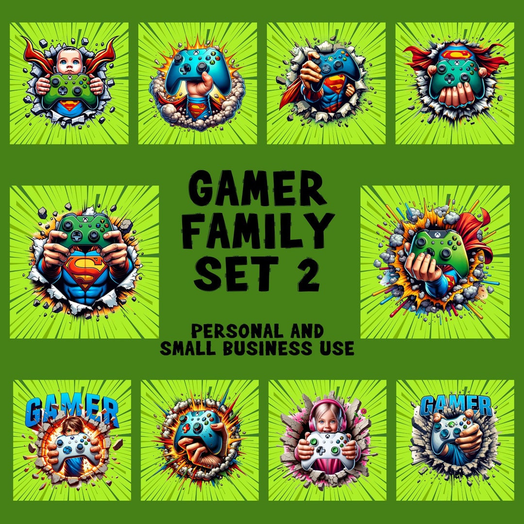 Superhero Gamer Family PNG Clipart, Game Controller Art (digital ...