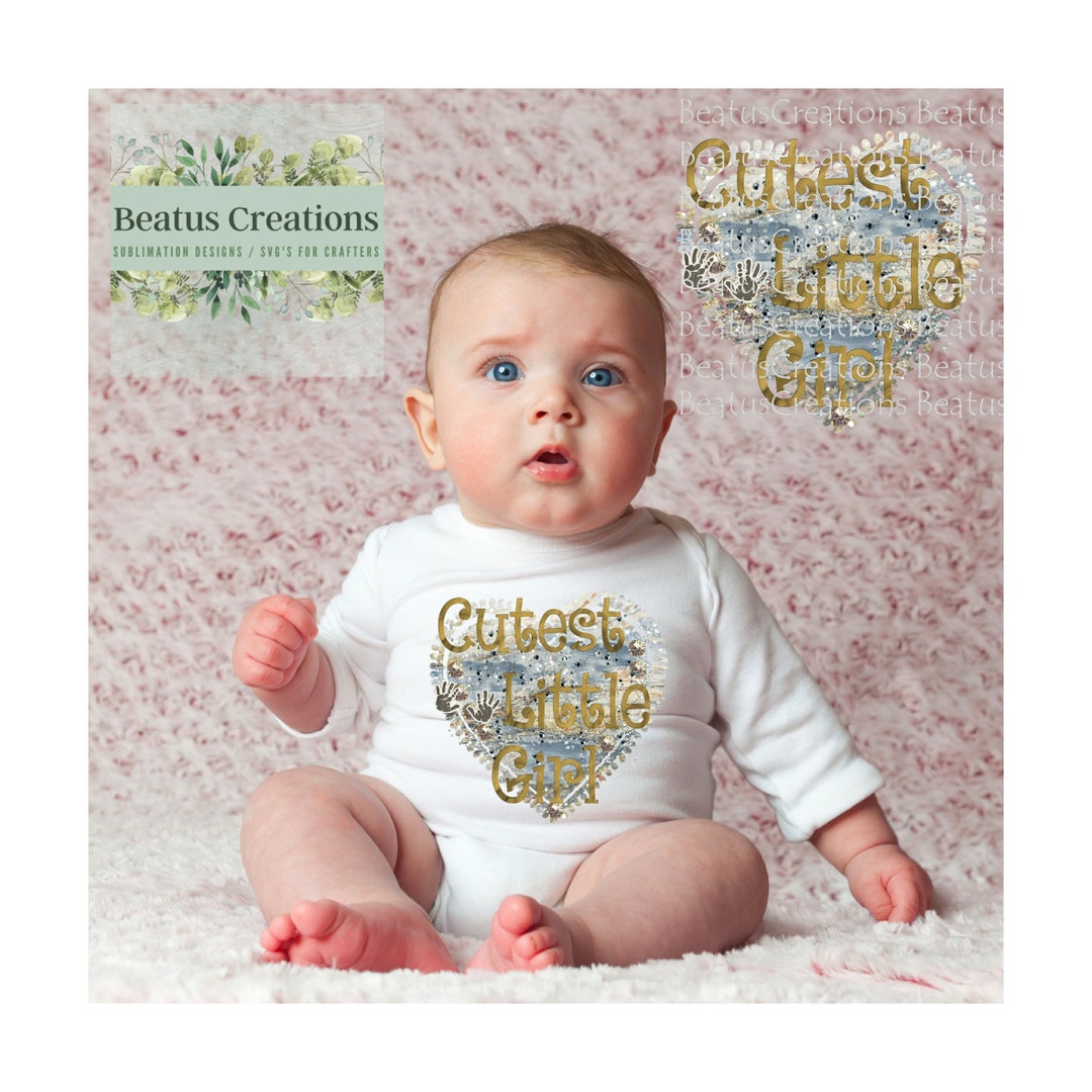 Cutest Little Girl, Sublimation Design, Transparent PNG, Printable PNG ...