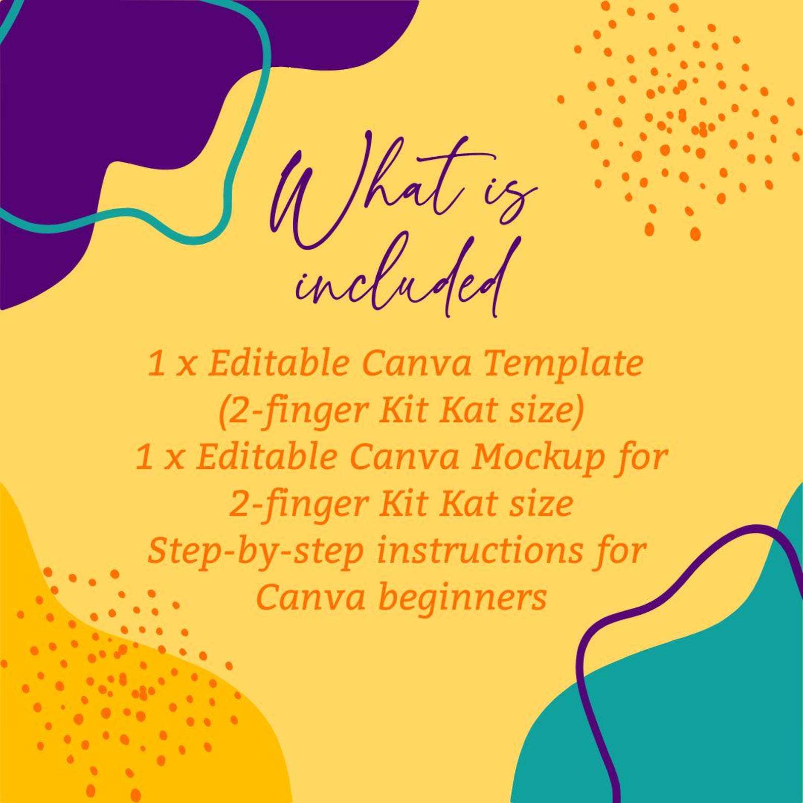 2-finger Kit Kat Wrapper Template | Editable Canva Design (instant ...