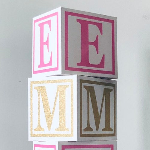 Baby Shower Blocks / Baby Shower Decor / Personalized Baby - Etsy