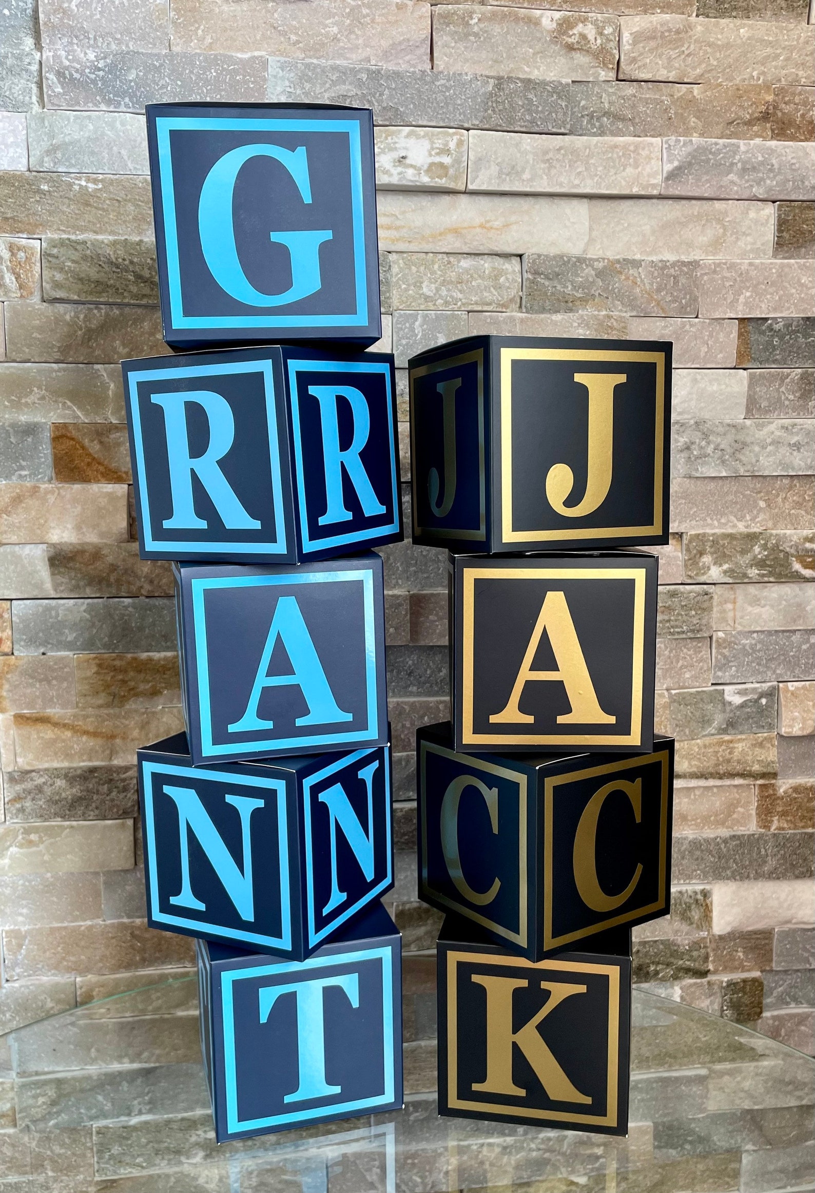 Baby Shower Blocks / Baby Shower Decor / Personalized Baby - Etsy