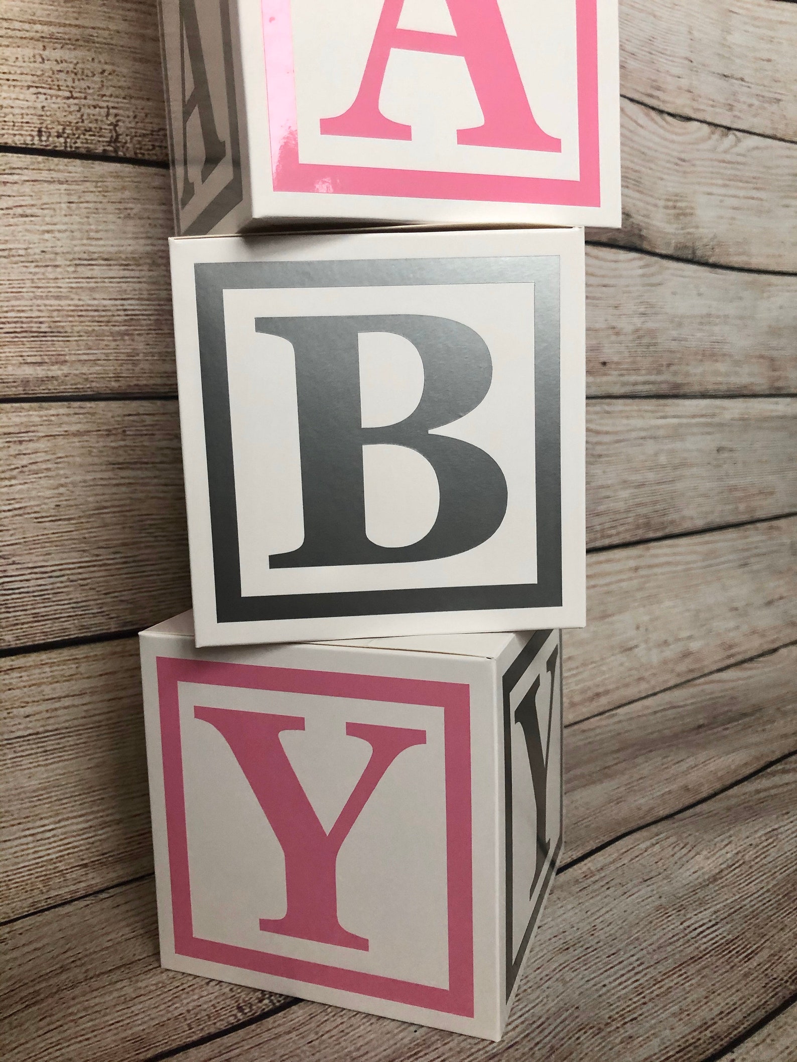 Baby Shower Blocks / Baby Shower Decor / Personalized Baby - Etsy