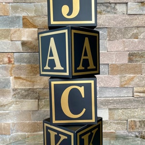 Baby Shower Blocks / Baby Shower Decor / Personalized Baby Blocks With ...