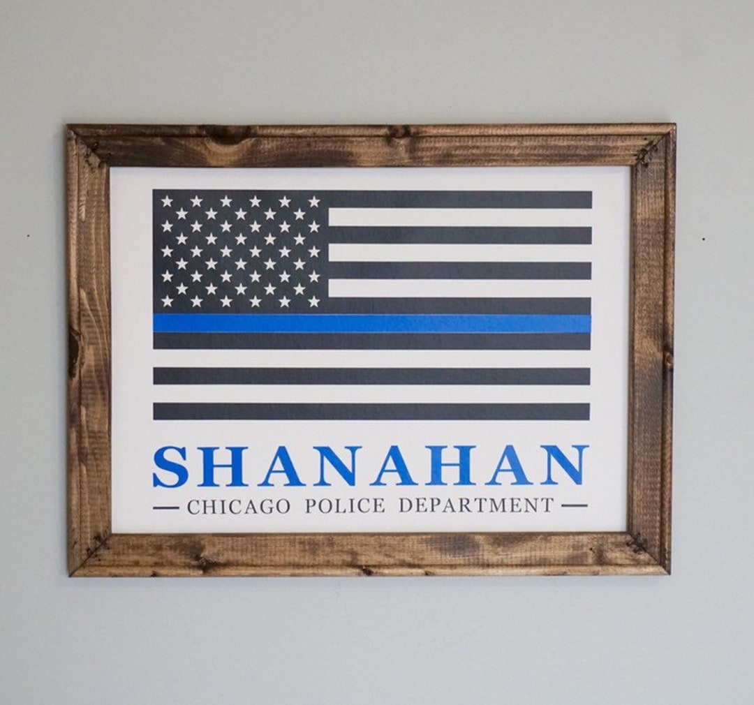 Thin Blue Line Sign / Thin Red Line Sign, Police Officer Gift ...